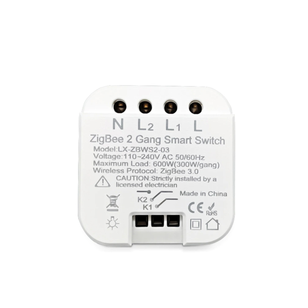Zigbee 2 Gang Smart Switch - Sprut.AI