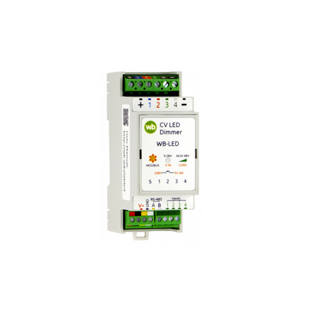 Четырехканальный диммер с RS-485, Modbus RTU WB-LED - Sprut.AI
