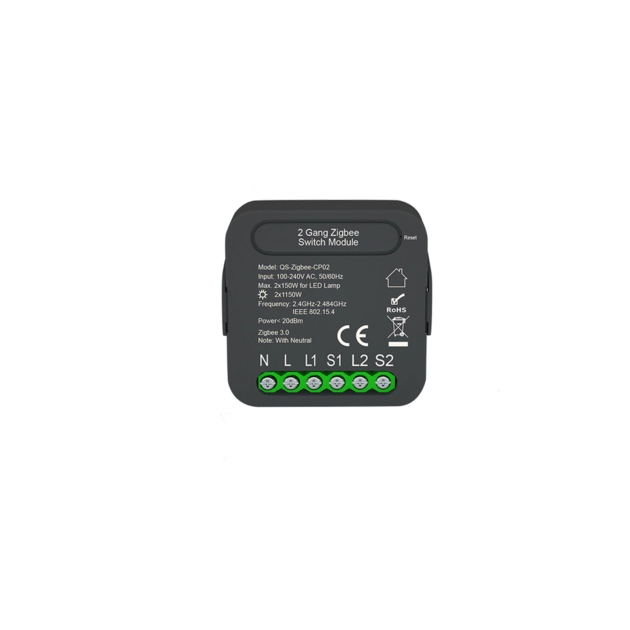 2 Gang Zigbee Switch Module - Sprut.AI