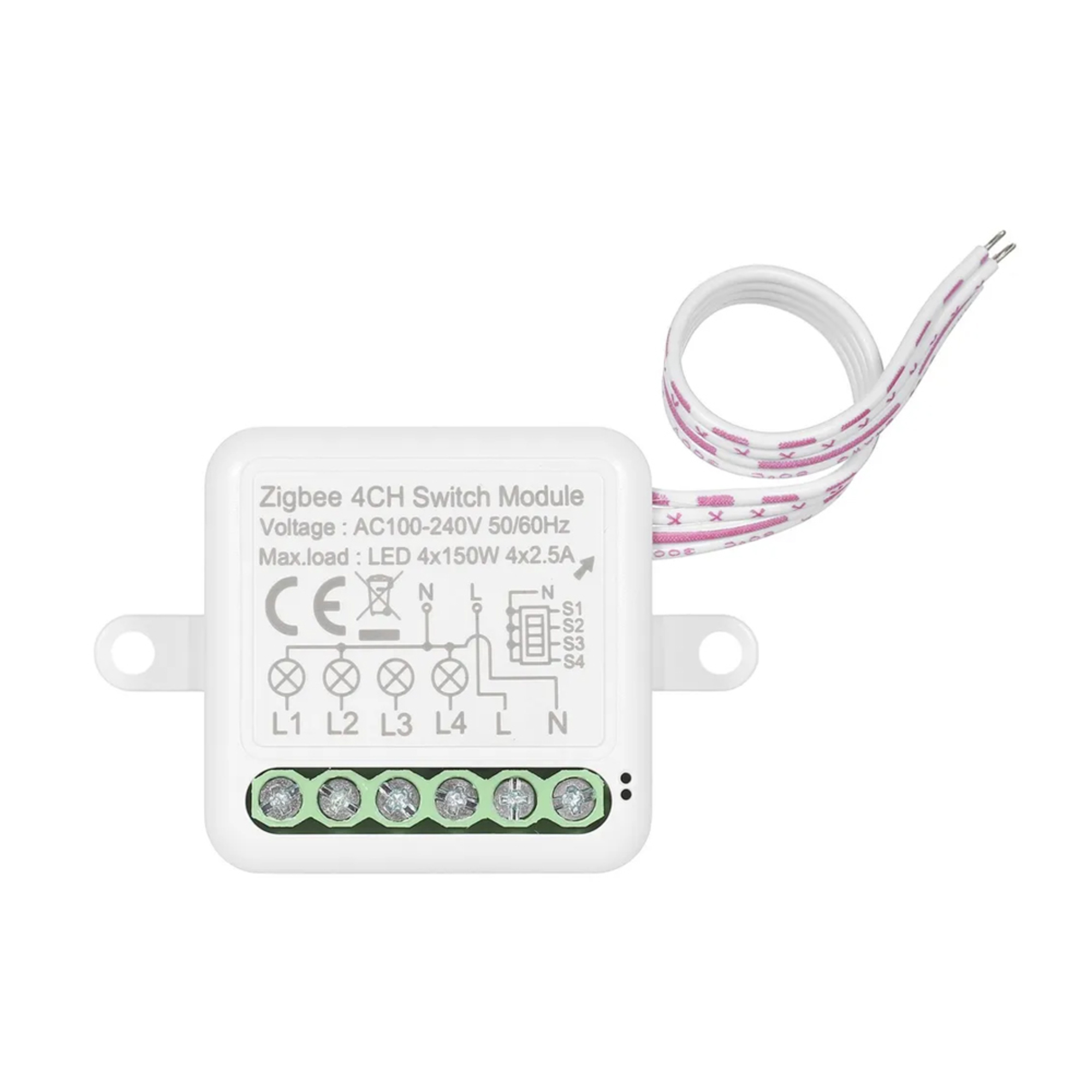 4CH Zigbee Mini Smart Switch Релейный модуль - Sprut.AI