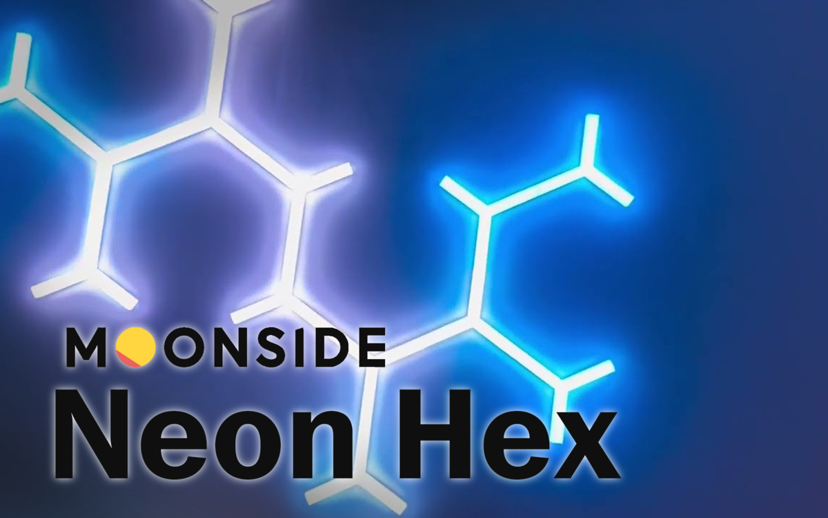Moonside Neon Hex - модульные светодиодные элементы с поддержкой Apple HomeKit - Sprut.AI